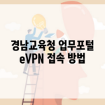 경남교육청 업무포털 eVPN 접속 방법